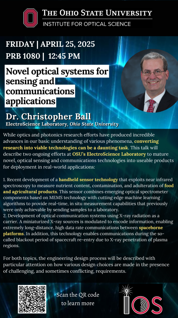 Novel optical systems for sensing and communications applications - Christopher Ball (OSU ...